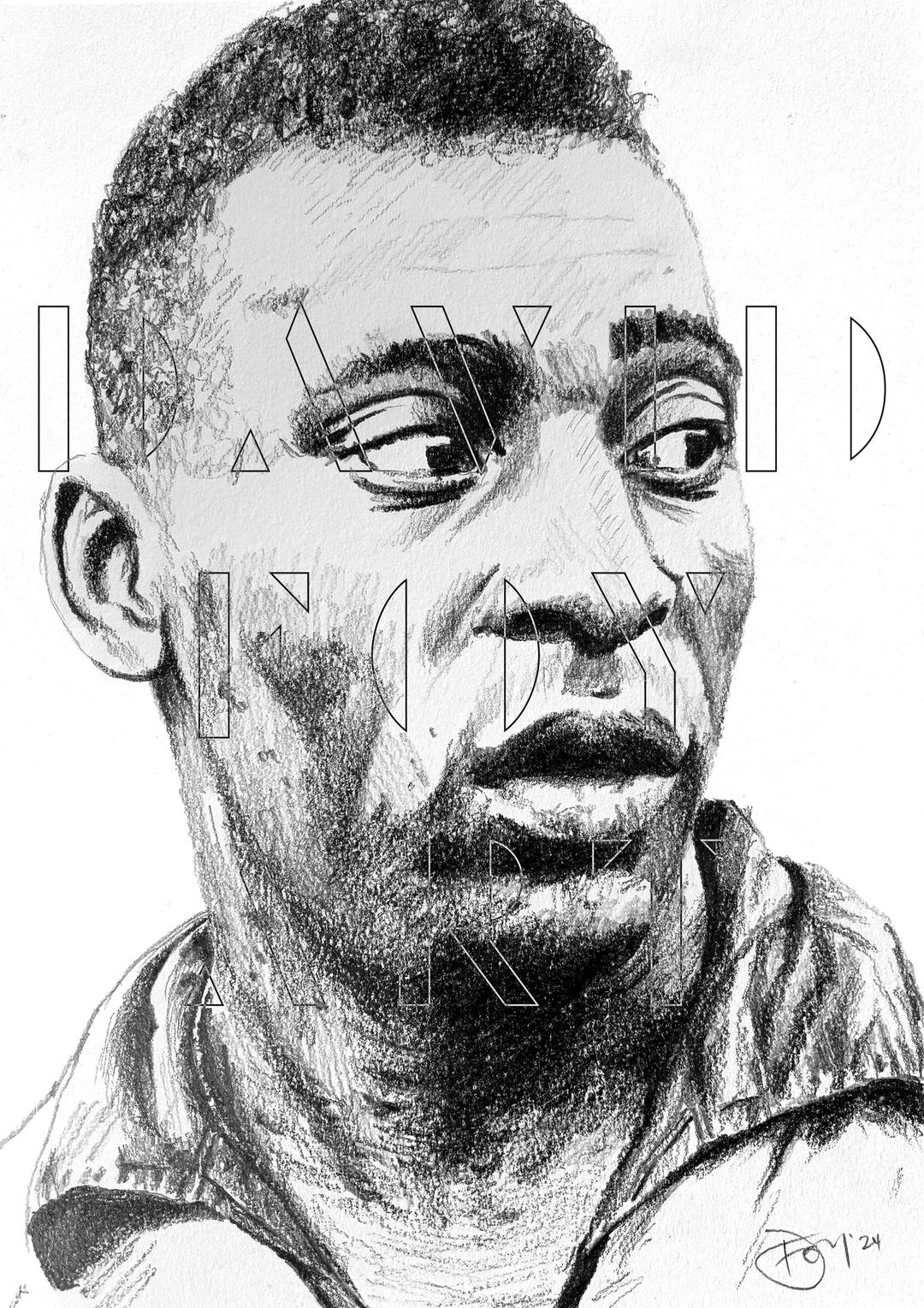 Pele - Hand Drawn Pencil Sketch - Etsy UK