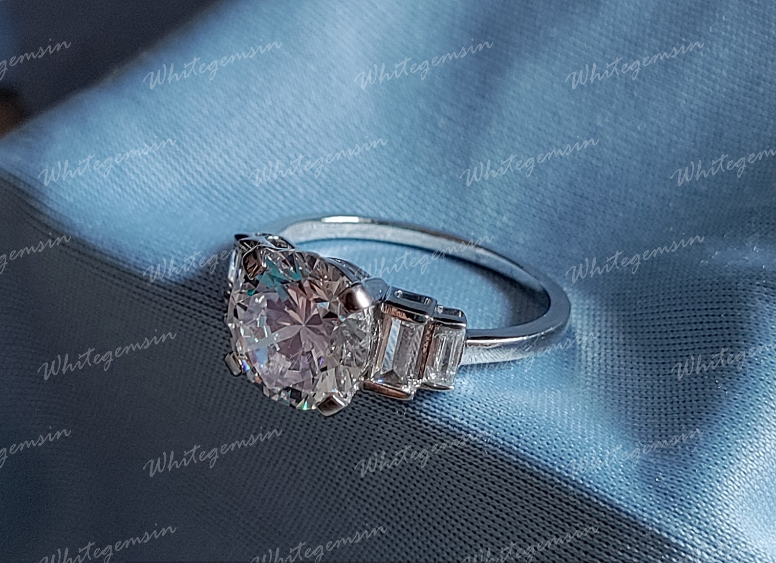 Titanic Engagement Ring Four Prong Titanic Ring 2.25ct White - Etsy