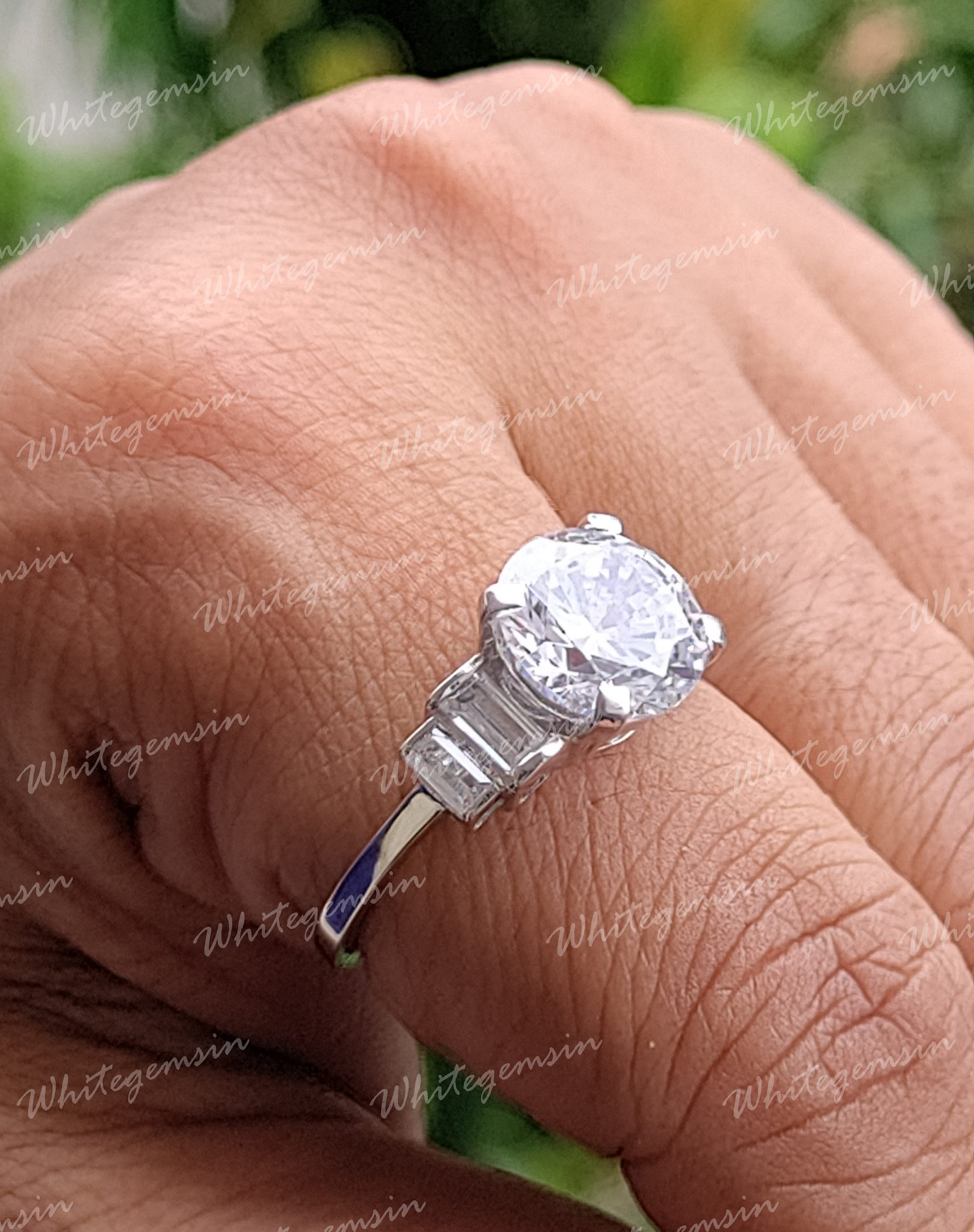 Titanic Engagement Ring, Four Prong Titanic Ring, 2.25ct White Round ...