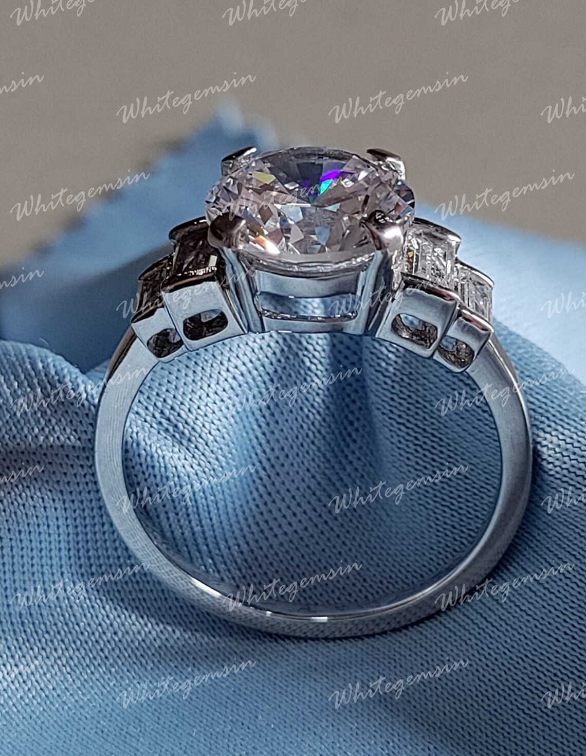 Titanic Engagement Ring Four Prong Titanic Ring 2.25ct White - Etsy