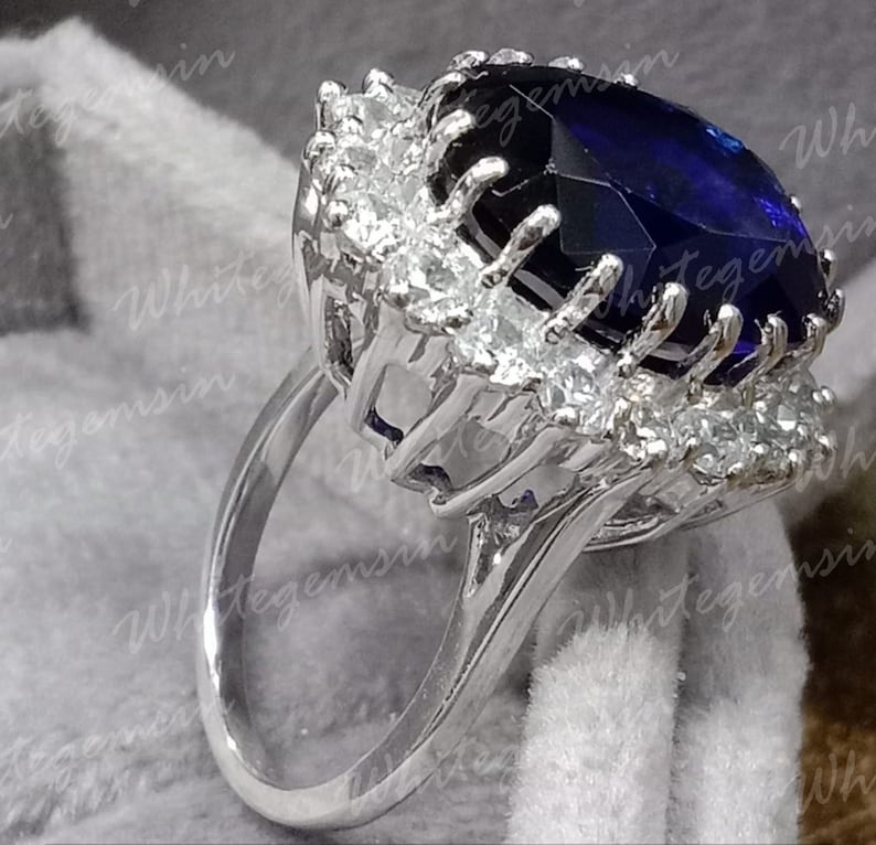 Princess Diana Wedding Ring 3.50ct Oval Sapphire Ring Kate - Etsy