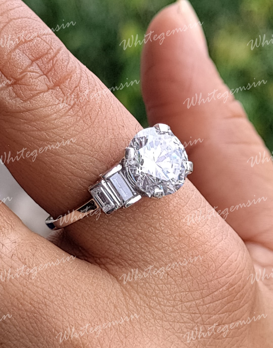 Titanic Engagement Ring, Four Prong Titanic Ring, 2.25ct White Round ...