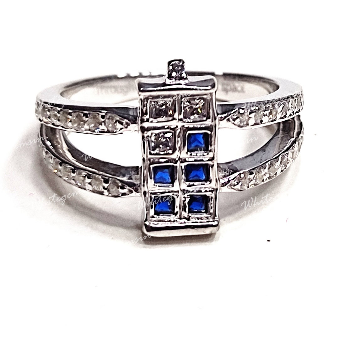 Doctor Who Inspired Tardis Engagement Ring, Doctor Anniversary Ring for ...