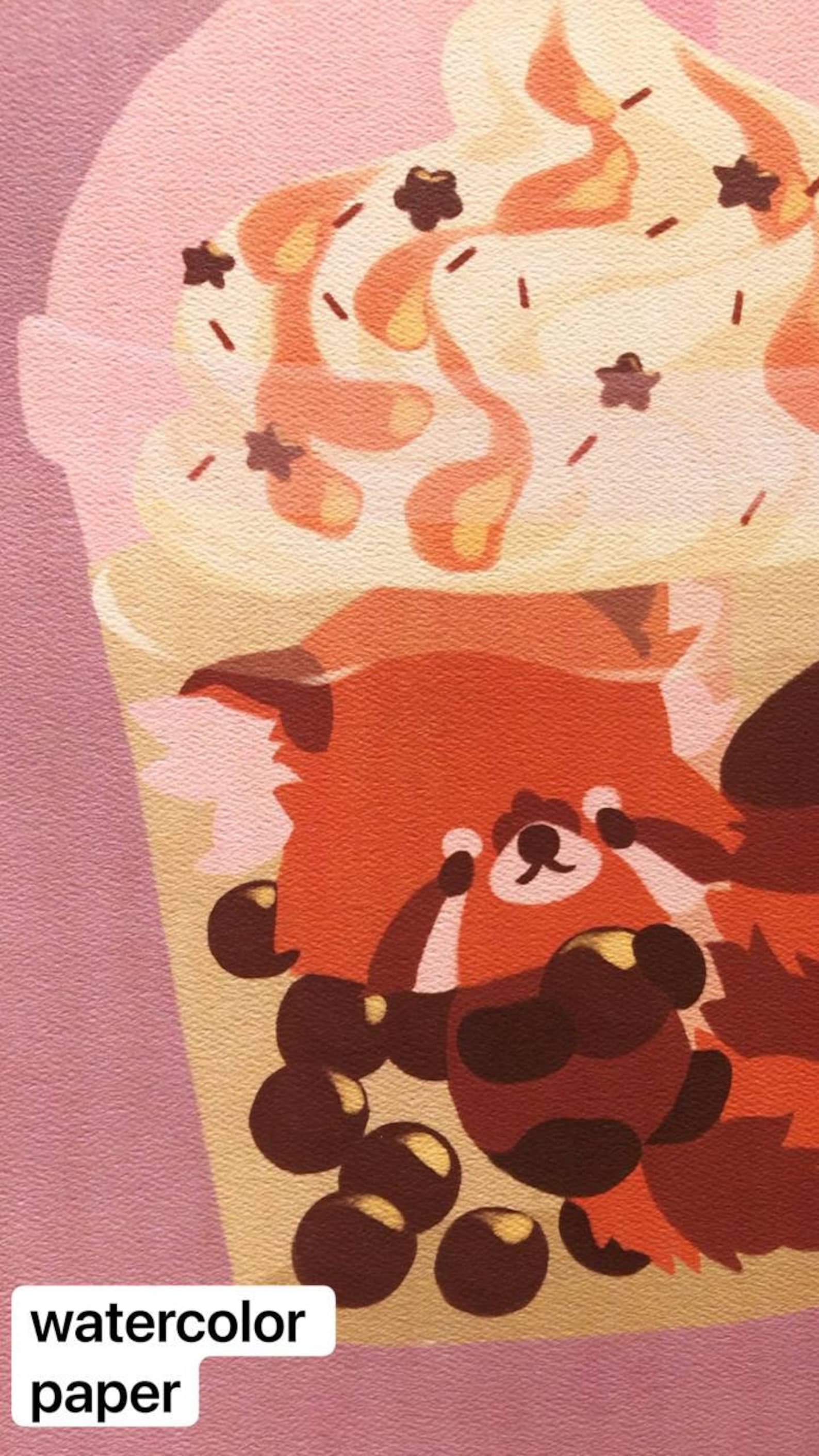 Red Panda Boba Art Print 11 X 17 - Etsy