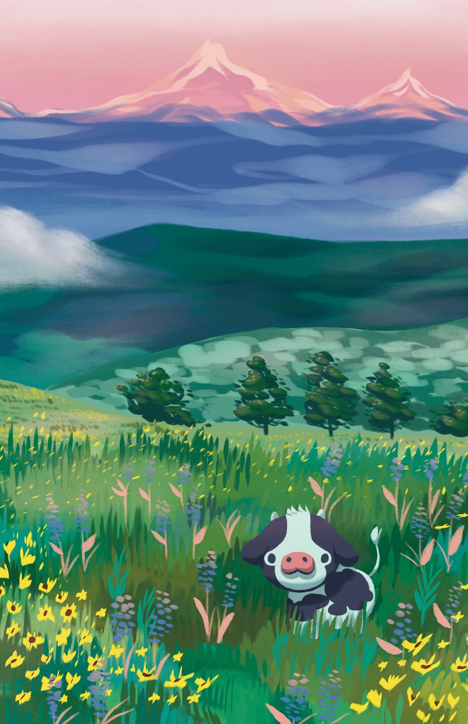 Sunset Cow Art Print 11 X 17 - Etsy