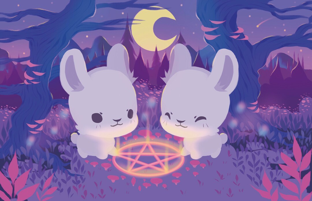 Girl’s Night Out Art Print 11 X 17 Rabbit Print Art - Etsy