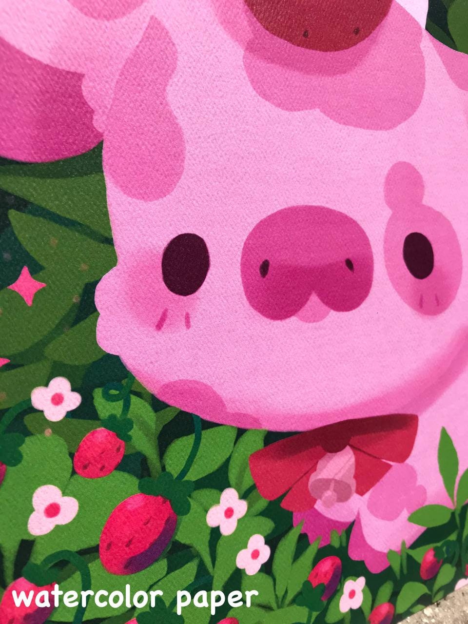 Strawberry Cow Art Print 11 X 17 - Etsy