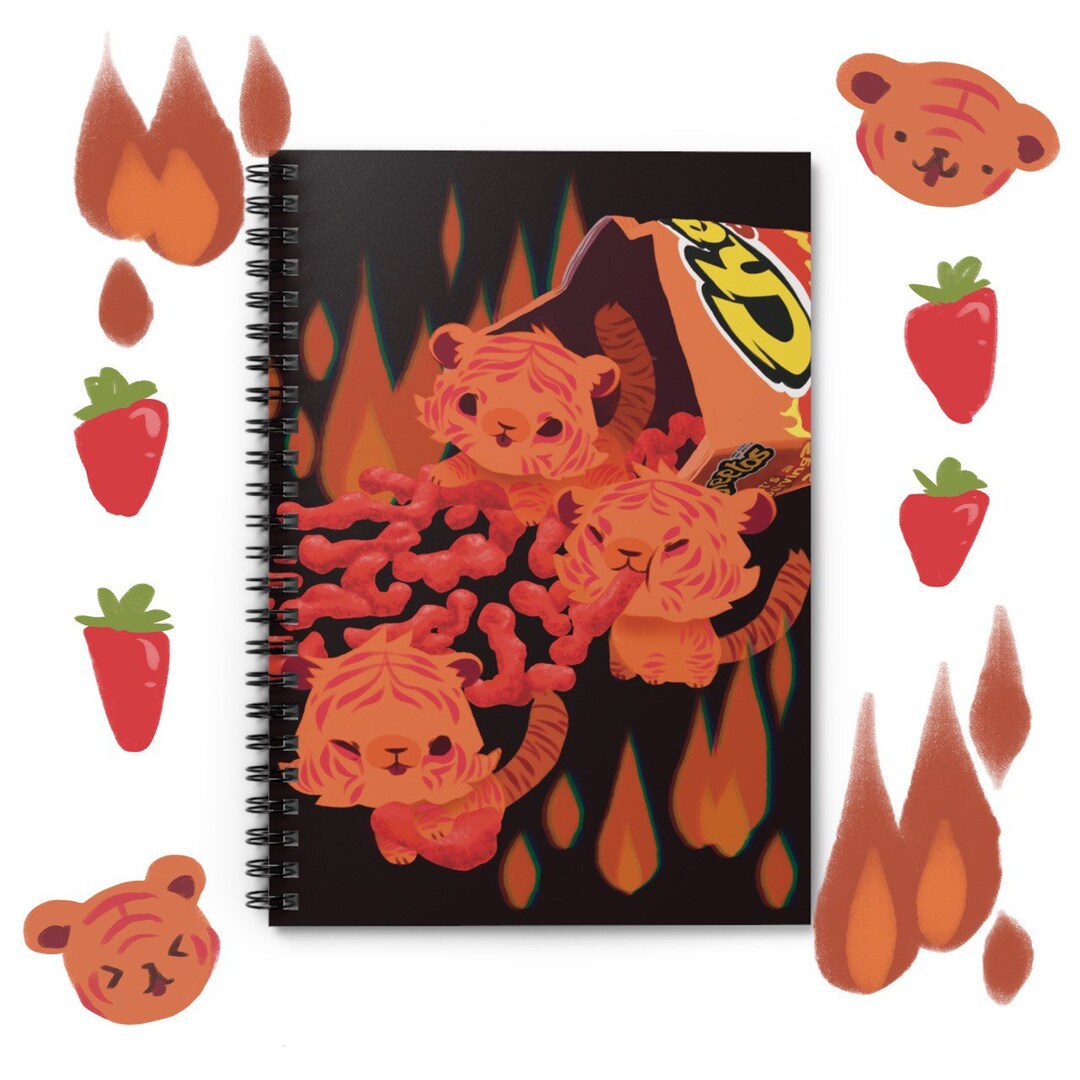 Hot Chip Tiger Notebook / Spiral Notebook / Cute Notebook / Gifts for ...