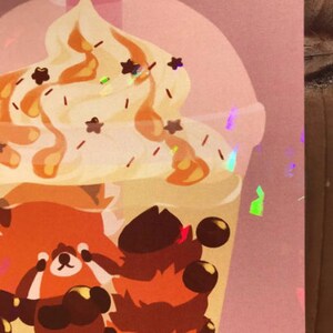 Red Panda Boba Art Print 11 X 17 - Etsy