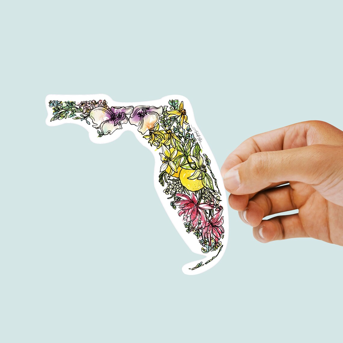 Florida Vinyl Decal Cute Sticker Weatherproof Waterproof Water Bottle ...