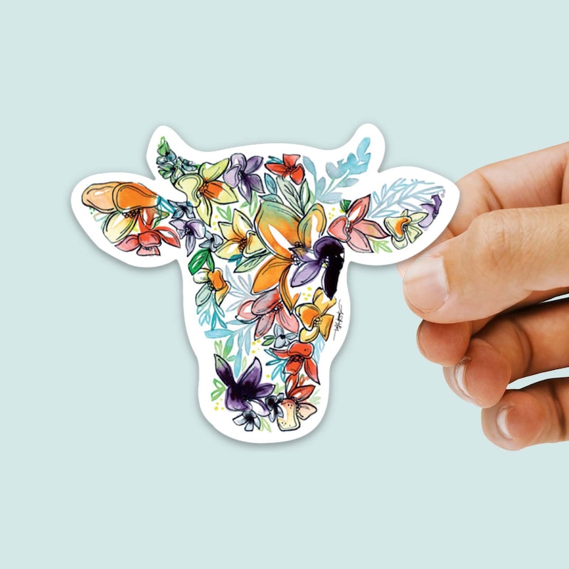 Cute Cow Print Stickers - Etsy