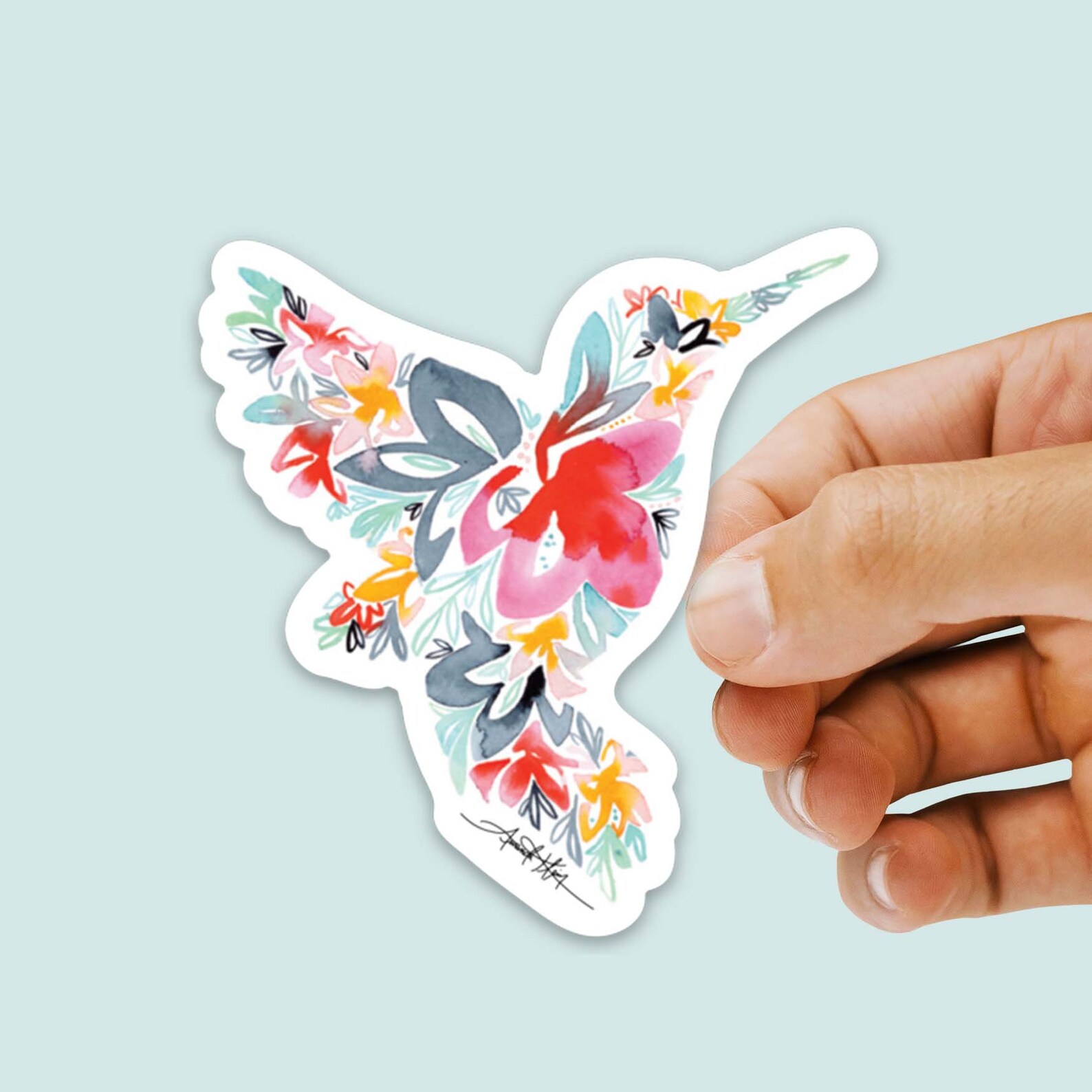HUMMINGBIRD Vinyl Decal Sticker Weatherproof Stickers | Etsy