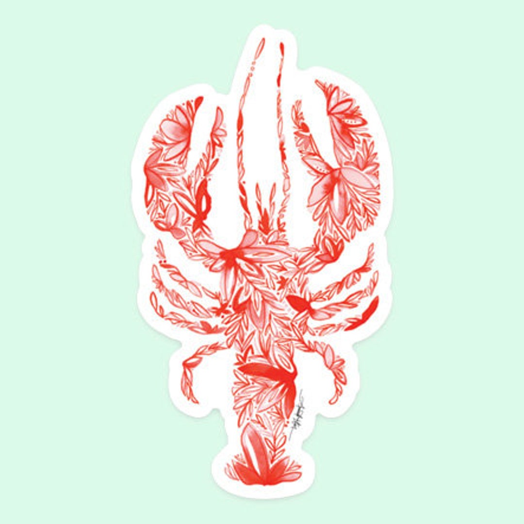 Crawfish/lobster Vinyl Decal Sticker Cute Sticker Water Bottle Computer ...