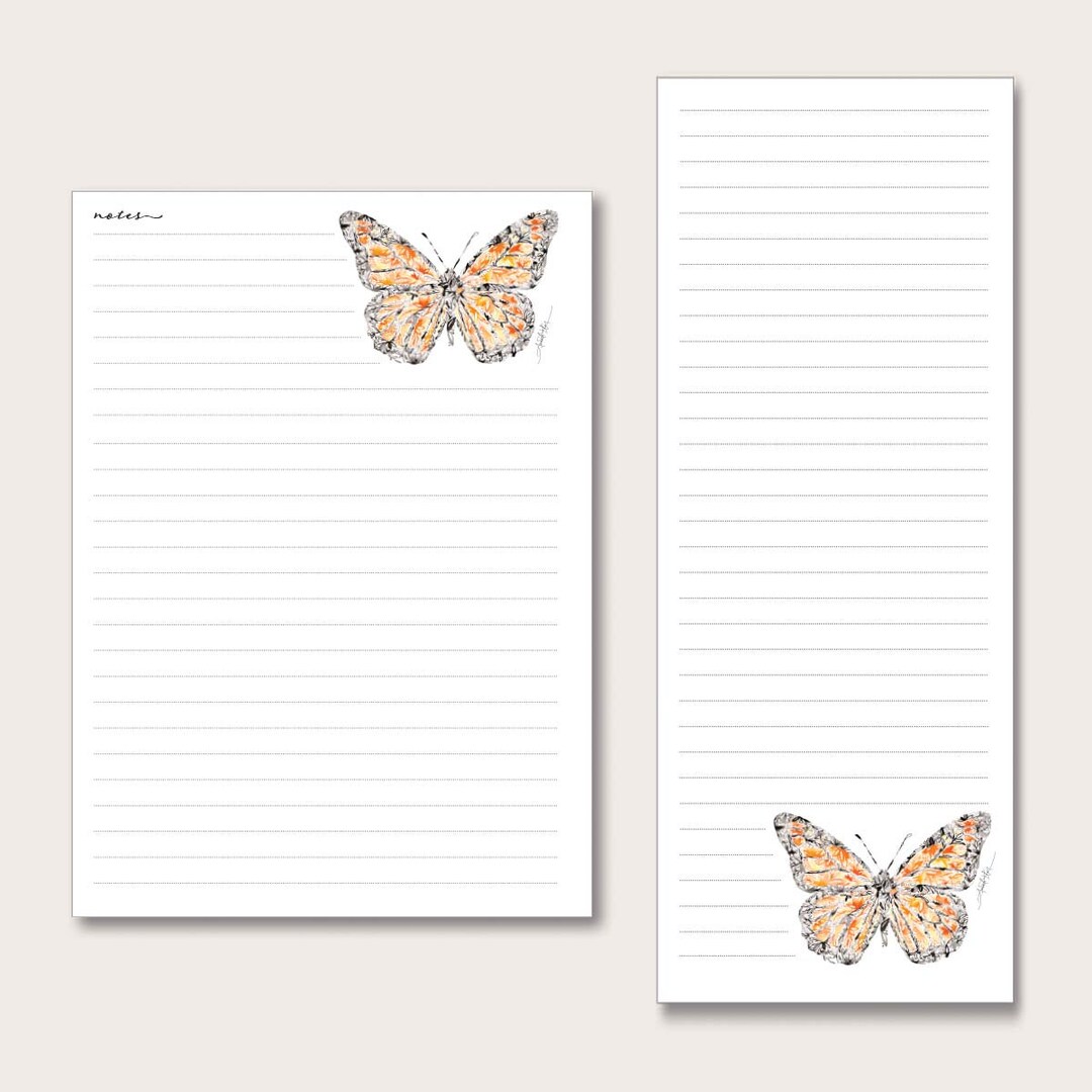 Monarch Butterfly Notepad Bundle Watercolor Artwork Gift for Her ...