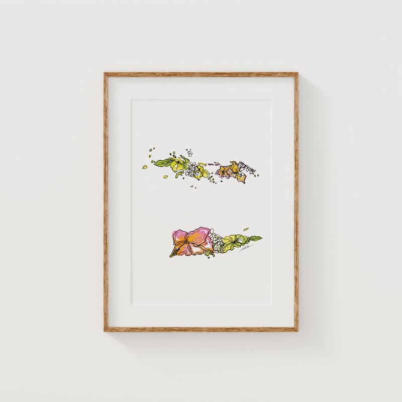 Virgin Islands Map - Etsy