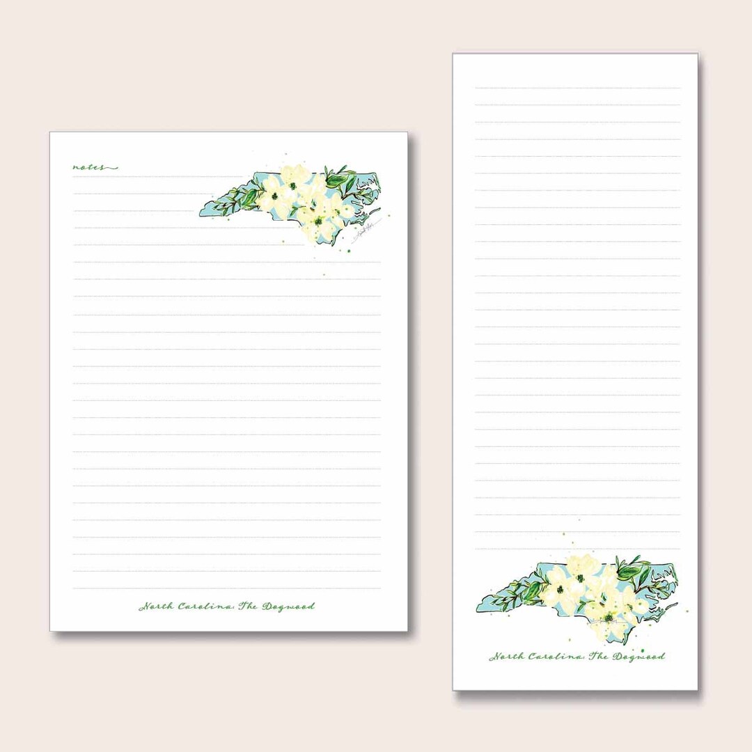 North Carolina Notepad Bundle Watercolor Artwork Gift for Her Christmas Birthday - Etsy