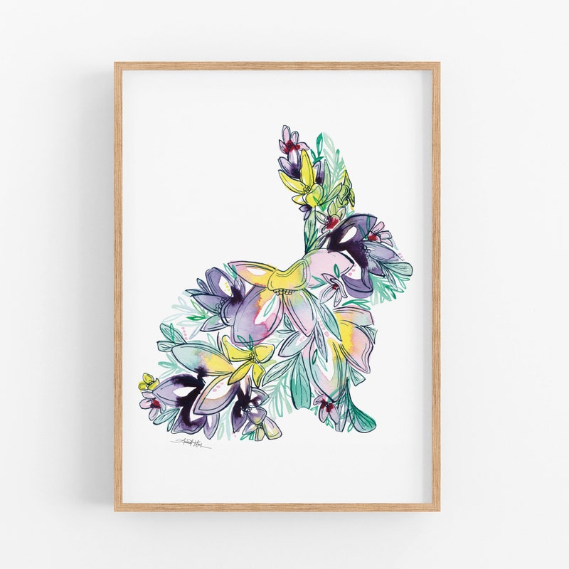 Rabbit Art - Etsy