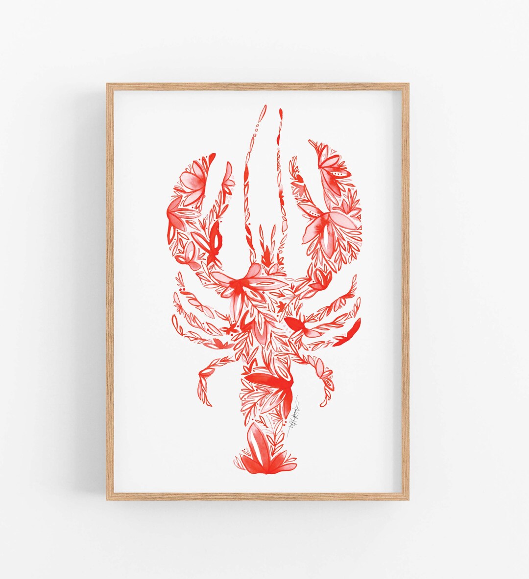 Lobster/crawfish Fine Art Print Coastal Decor Watercolor Artwork Gift ...