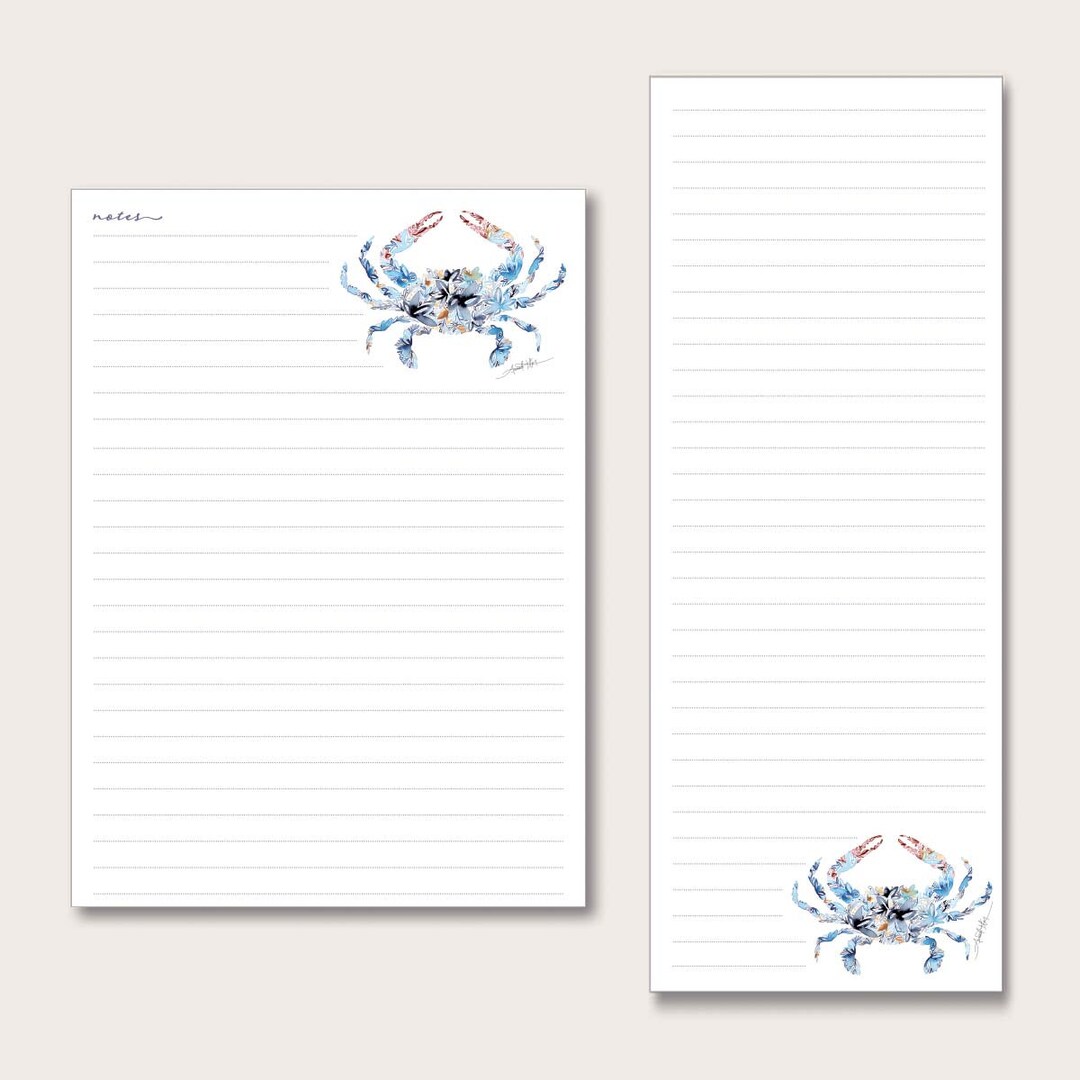 Blue Crab Notepad Bundle - Etsy