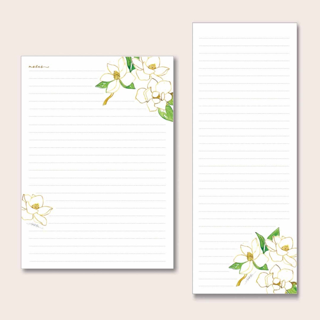 Magnolia Flower Notepad Bundle Watercolor Artwork Gift for Her Him ...