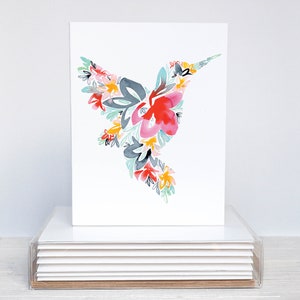 HUMMINGBIRD Note Card Set of 8 Folded Stationery With Envelopes ...