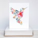 HUMMINGBIRD Note Card Set of 8 Folded Stationery With Envelopes ...