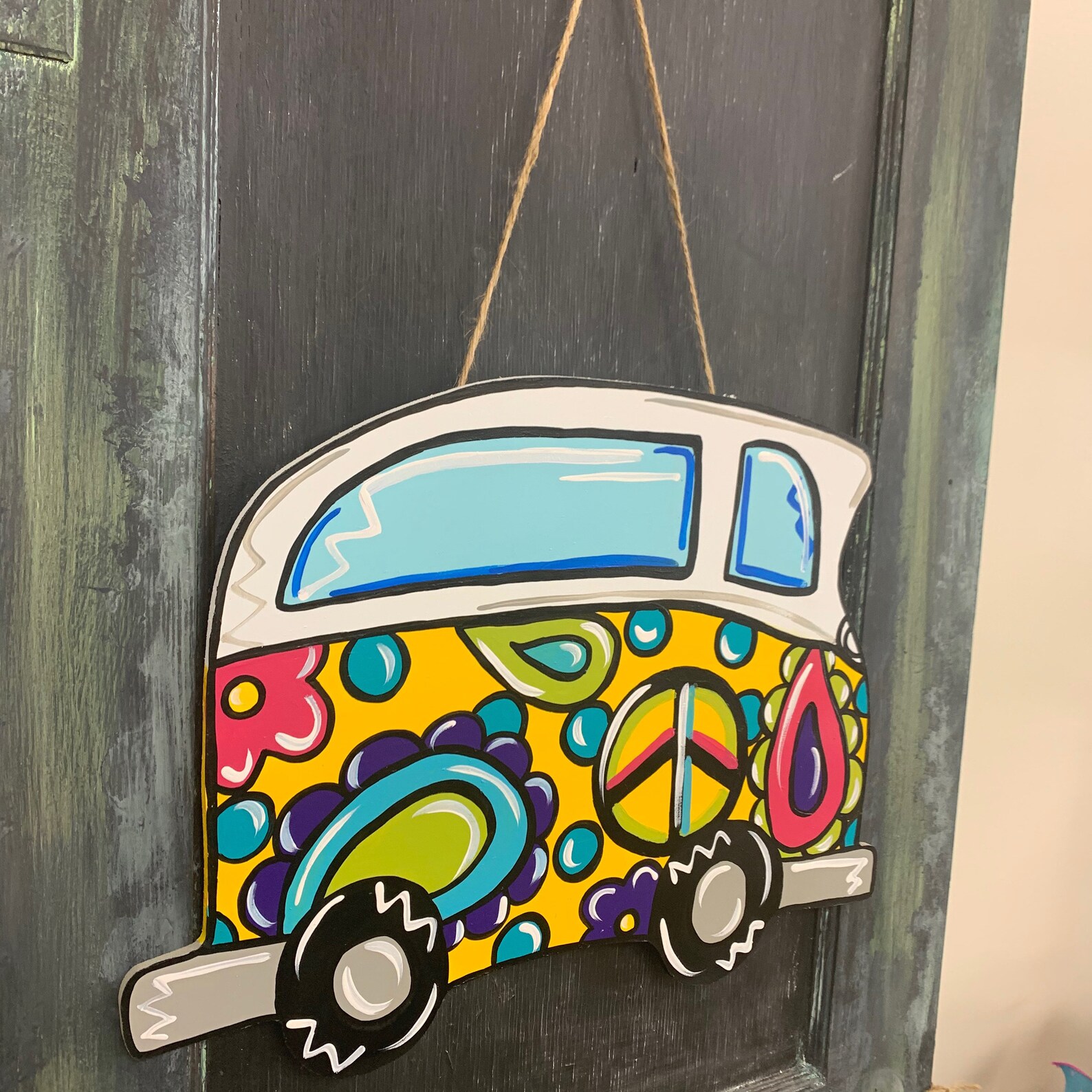 VW Bus Signpeace Signwhimsical Decorsummer Decor Door - Etsy