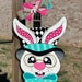 Rabbit Door Hanger, Bunny With Top Hat, Whimsical Design,spring Decor ...