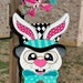 Rabbit Door Hanger, Bunny With Top Hat, Whimsical Design,spring Decor ...