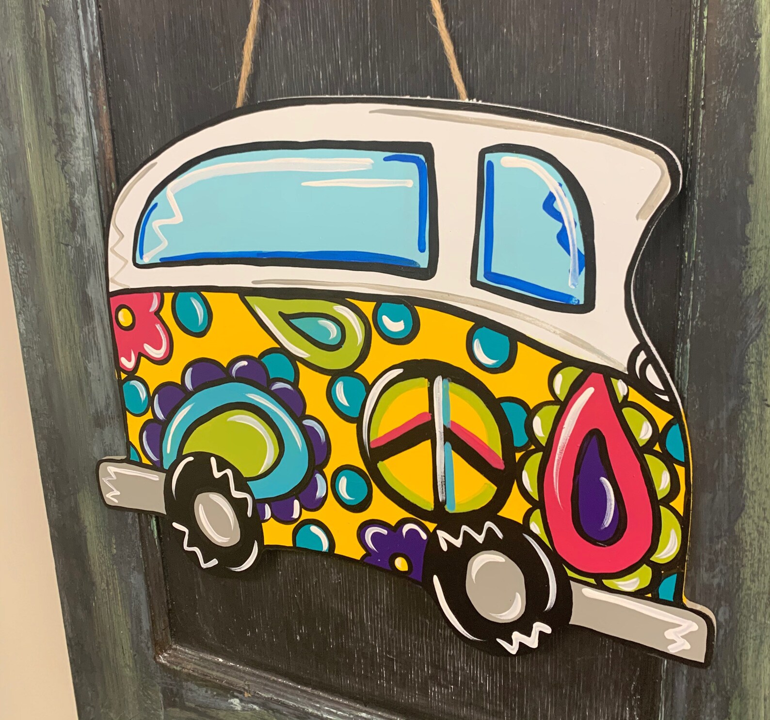 VW Bus Signpeace Signwhimsical Decorsummer Decor Door - Etsy