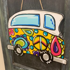 VW Bus Sign,peace Sign,whimsical Decor,summer Decor, Door Decor ...