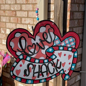 Love Shack, Valentine Door Hanger, Valentine Decor - Etsy