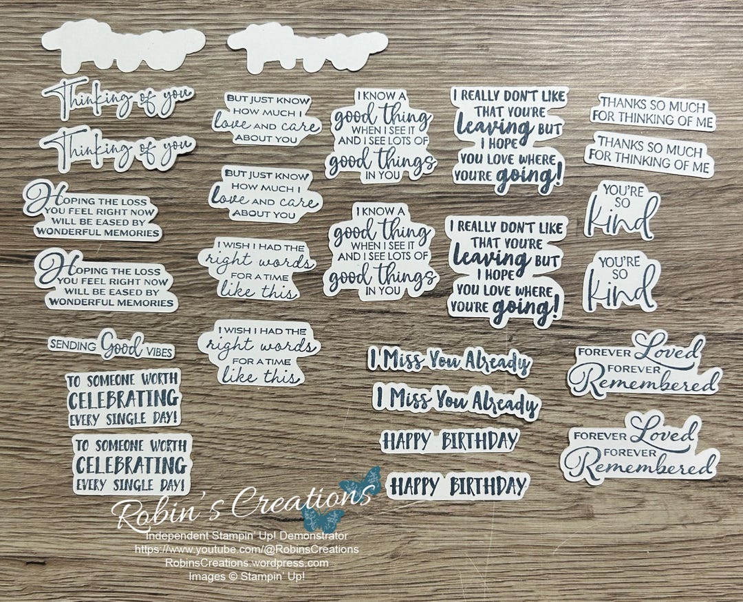 The Right Words Stamp Set SVG and Scanncut Cut Files - Etsy