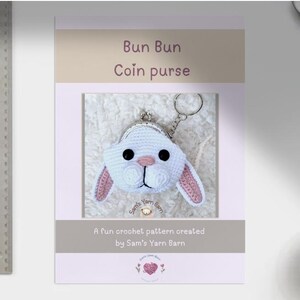Bunny Rabbit Bun Bun Crochet Pattern Instructions Amigurumi Applique Coin Purse Tutorial ...
