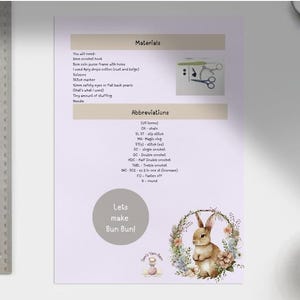 Bunny Rabbit Bun Bun Crochet Pattern Instructions Amigurumi Applique ...