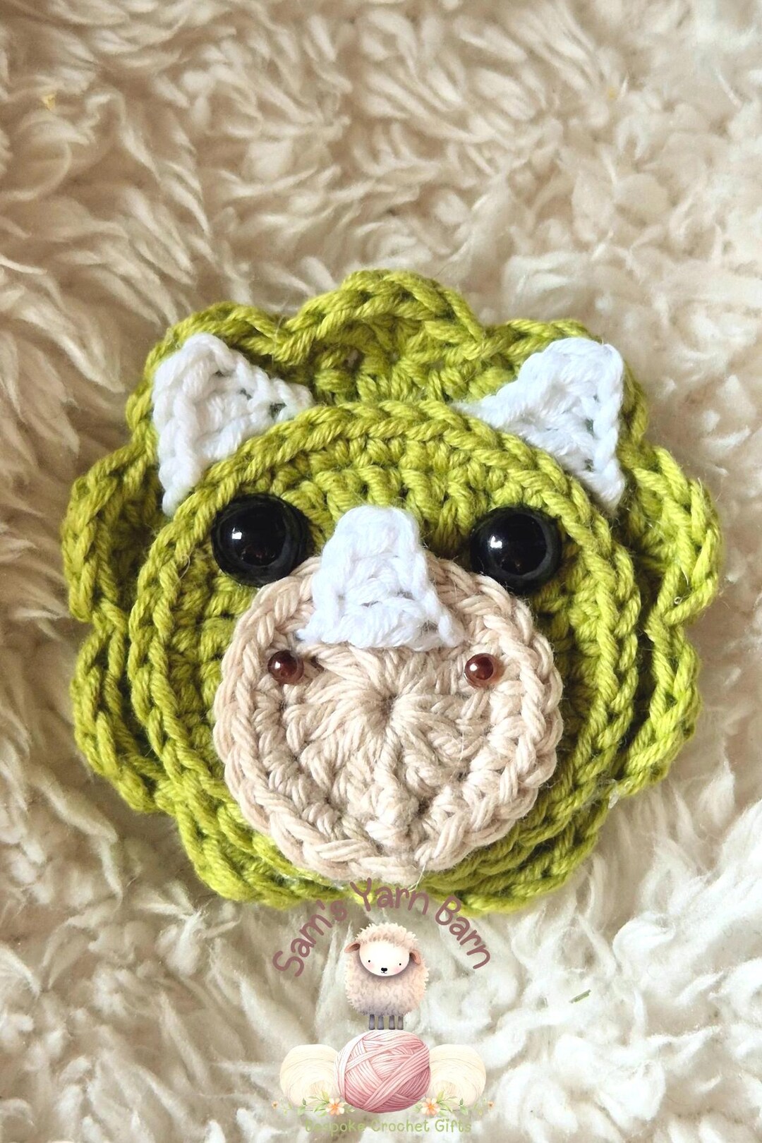 Rory the Dinosaur Crochet Applique Pattern Amigurumi Pdf Digital ...