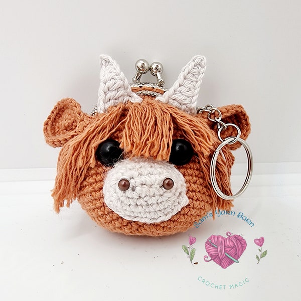 Crochet Highland Cow Coin Purse - Etsy