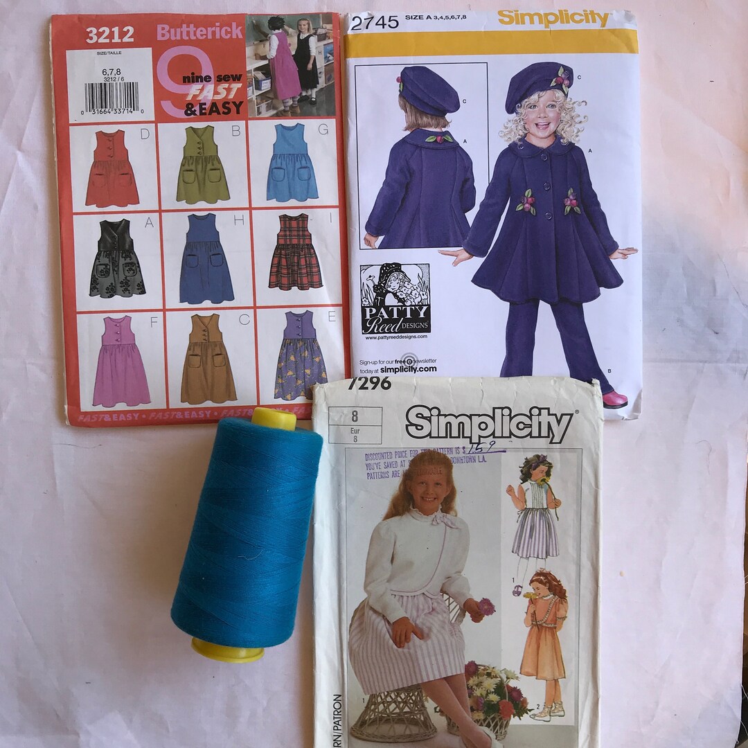Vintage Sewing Patterns, Set of 3, Butterick 3212, Simplicity 2745 ...