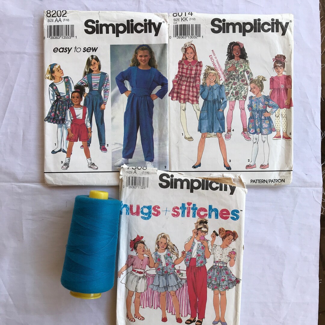 Vintage Sewing Patterns, Set of 3, Simplicity 8202, Simplicity 8014 ...