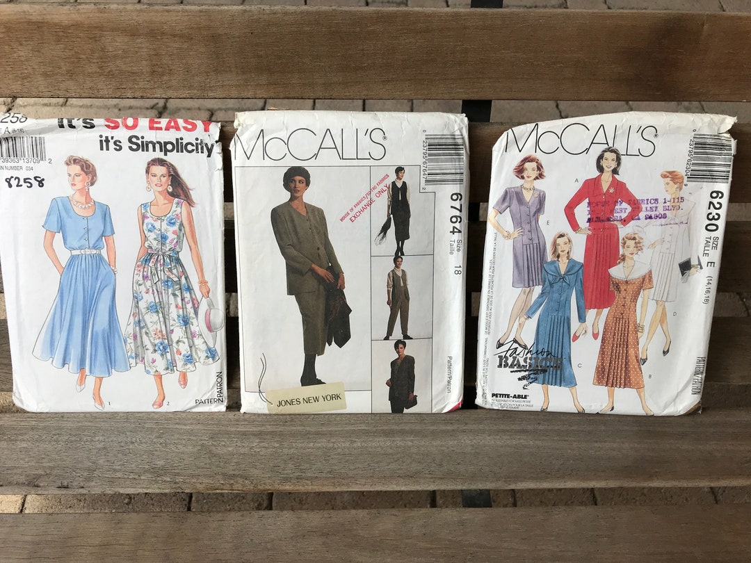 Vintage Sewing Patterns for Women, Simplicity 8258, Mccall 6764 ...