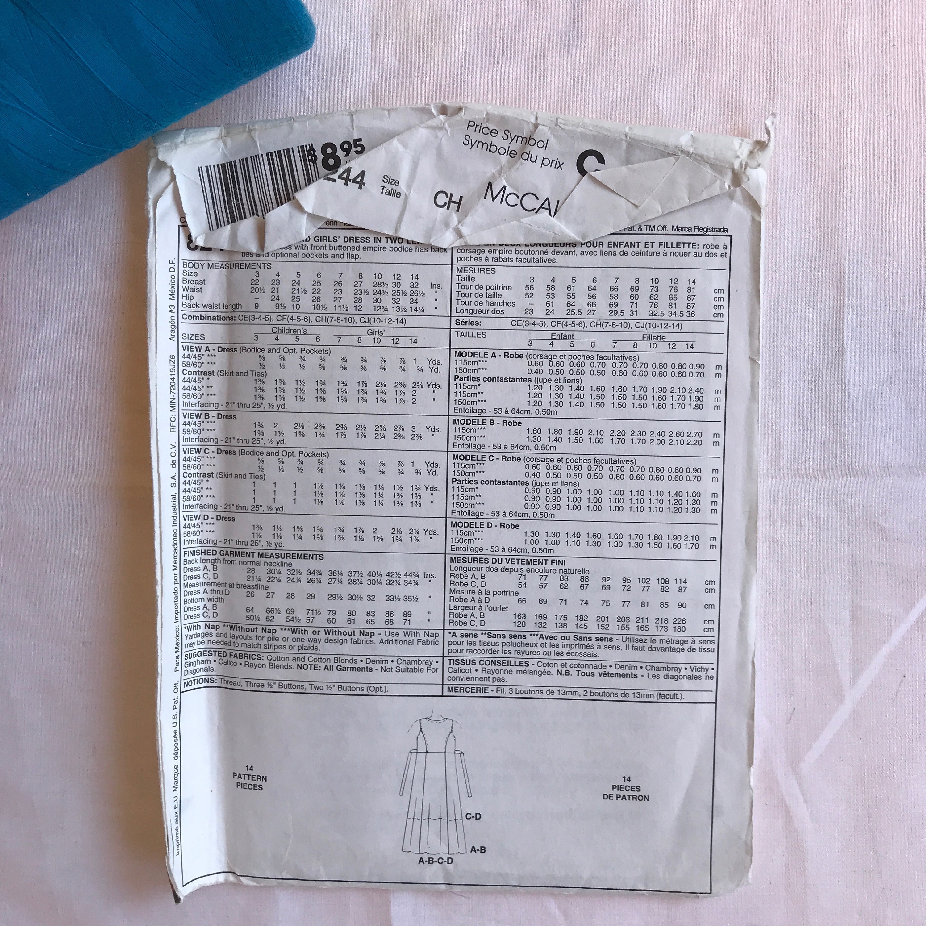 Vintage sewing patterns set of 2 McCalls 8244 Simplicity | Etsy