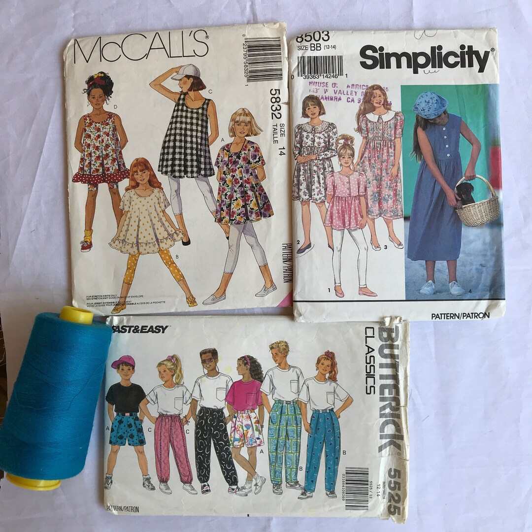 Vintage Sewing Patterns, Set of 3, Mccalls 5832, Simplicity 8503 ...