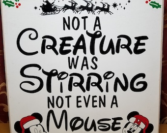 Not a Creature Was Stirring Mickey Mouse Svg - Etsy