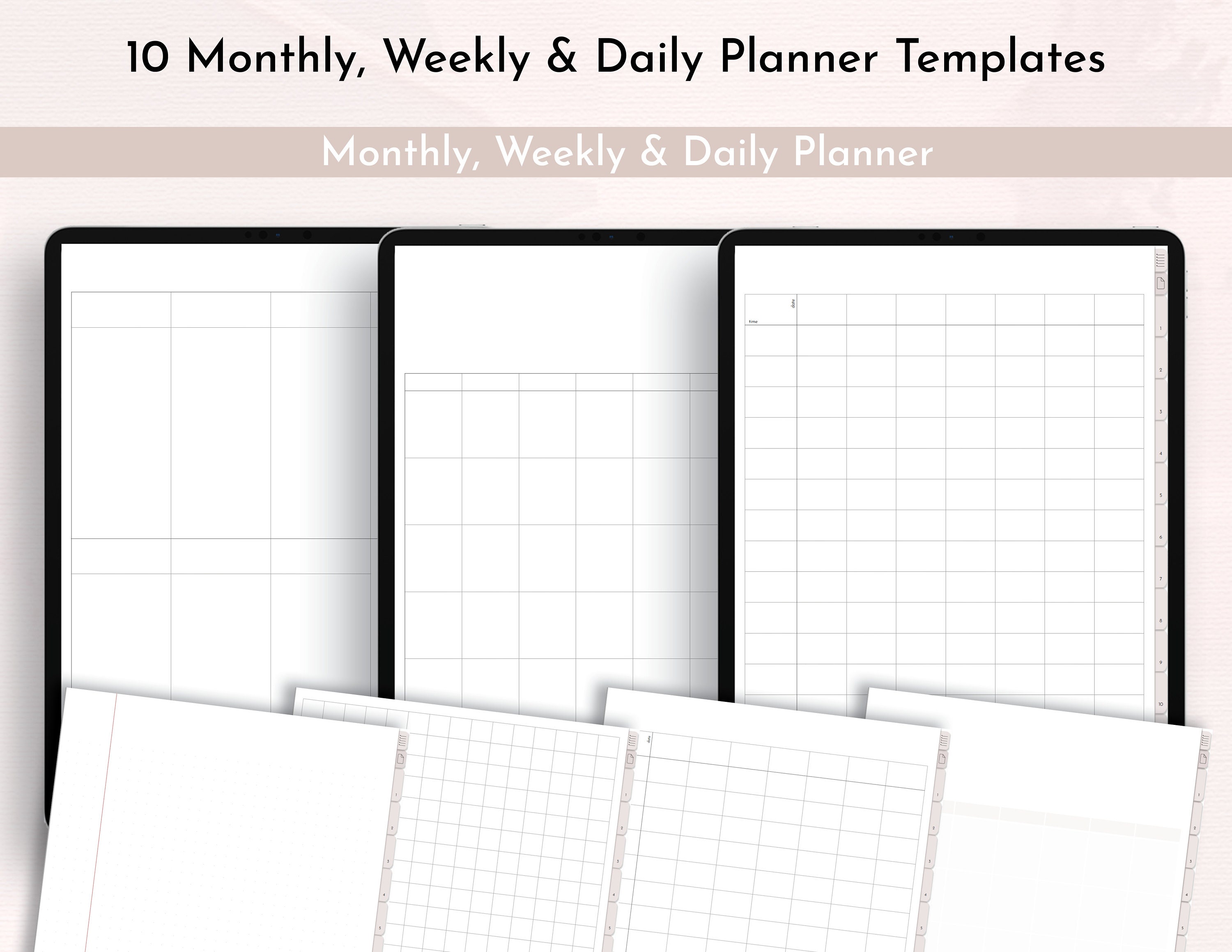 Digital Notebook for Goodnotes Notability Hyperlinked Tabs - Etsy