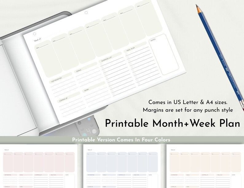 Undated Student Weekly Digital Planner Goodnotes Planner - Etsy