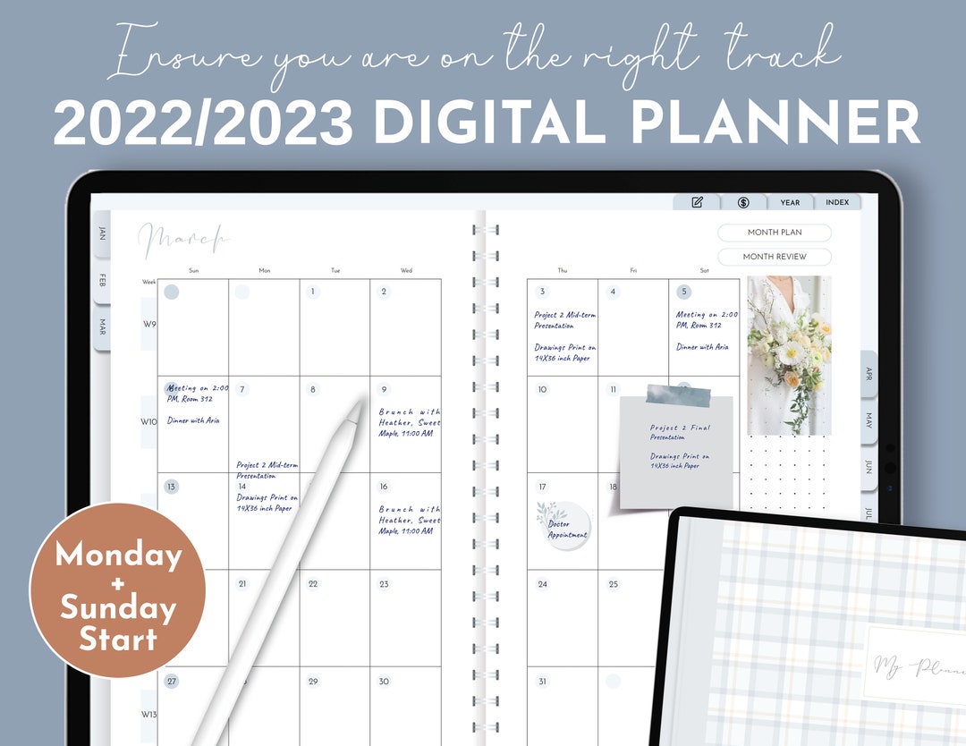 2022 2023 Digital Goodnotes Planner, Notability Planner, iPad Planner ...