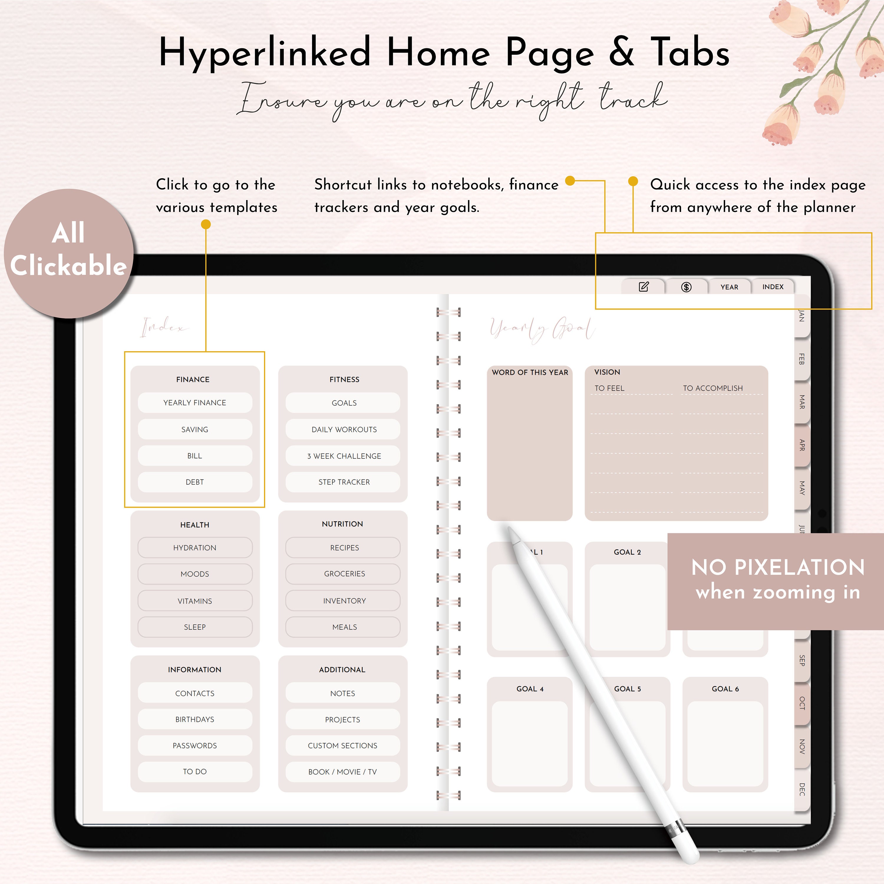 2023 2024 Digital Goodnotes Planner, Notability Planner, iPad Planner ...