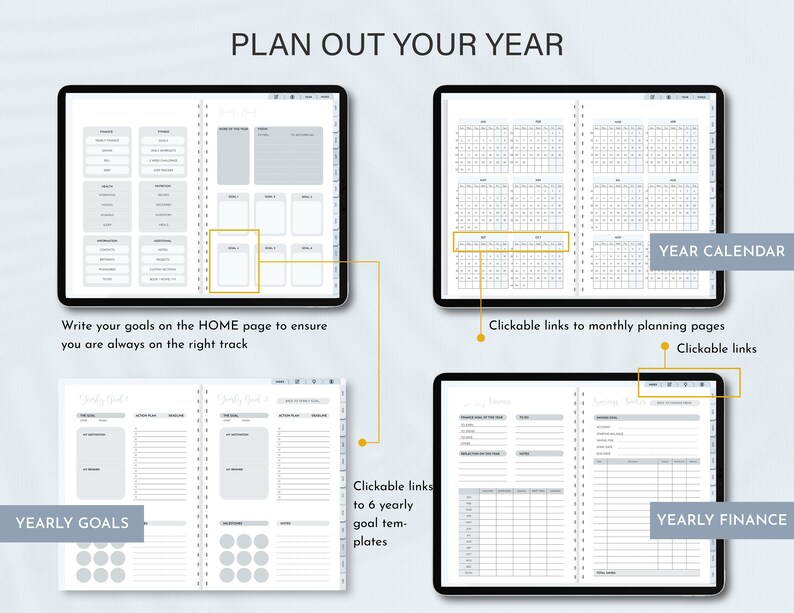 2022 2023 Digital Goodnotes Planner Notability Planner Ipad - Etsy