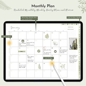 Undated Any Year Digital Planner, Goodnotes, Undated Daily Planner ...