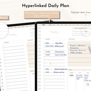 Undated Portrait Digital Planner, Any Year Goodnotes Planner ...